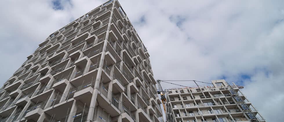 Guldglimmer på boliger på Havnebryggen Sirius | CRH Concrete